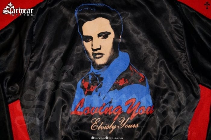 ELVIS PRESLEY 'Elvisly Yours' Satin Cartoon Print Bomber Jacket 50 Men ...