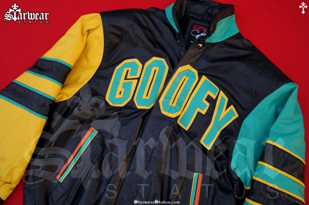 1990’s Goofy ‘Walt Disney’ Cowhide Leather Bomber Jacket By – Mickey ...