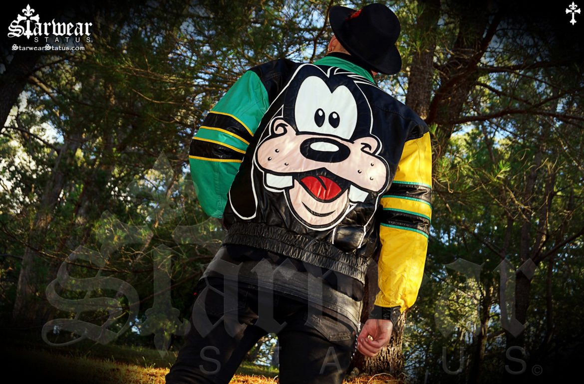 1990’s Goofy ‘Walt Disney’ Cowhide Leather Bomber Jacket By – Mickey ...