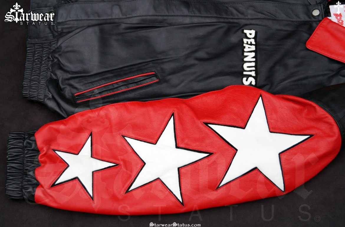 90s Vintage PEANUTS Snoopy Leather Cartoon Charlie Brown Hip Hop Bomber ...