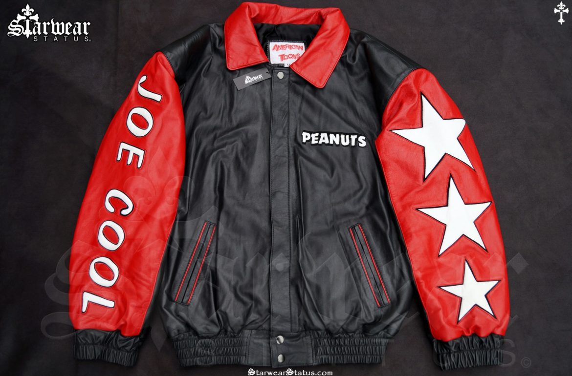 90s Vintage PEANUTS Snoopy Leather Cartoon Charlie Brown Hip Hop Bomber ...