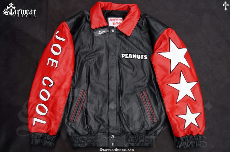 90s Vintage PEANUTS Snoopy Leather Cartoon Charlie Brown Hip Hop Bomber ...