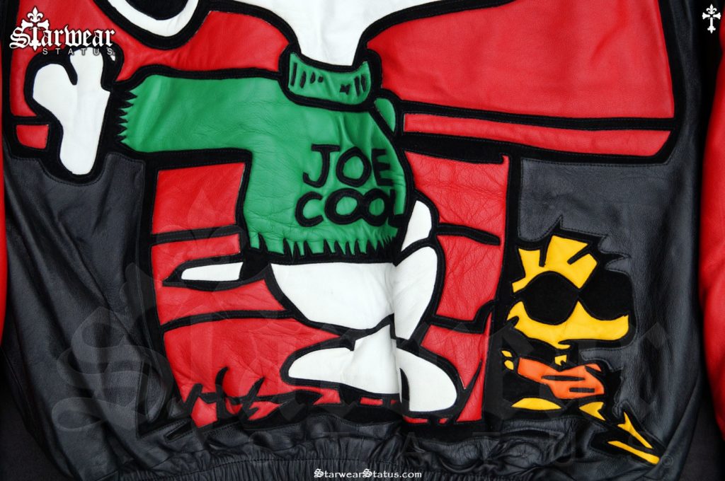 90s Vintage PEANUTS Snoopy Leather Cartoon Charlie Brown Hip Hop Bomber ...