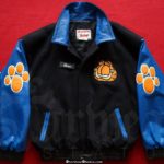 90's SNOOPY 'PEANUTS' Charlie Brown Wool and Leather Cartoon Jacket Men ...