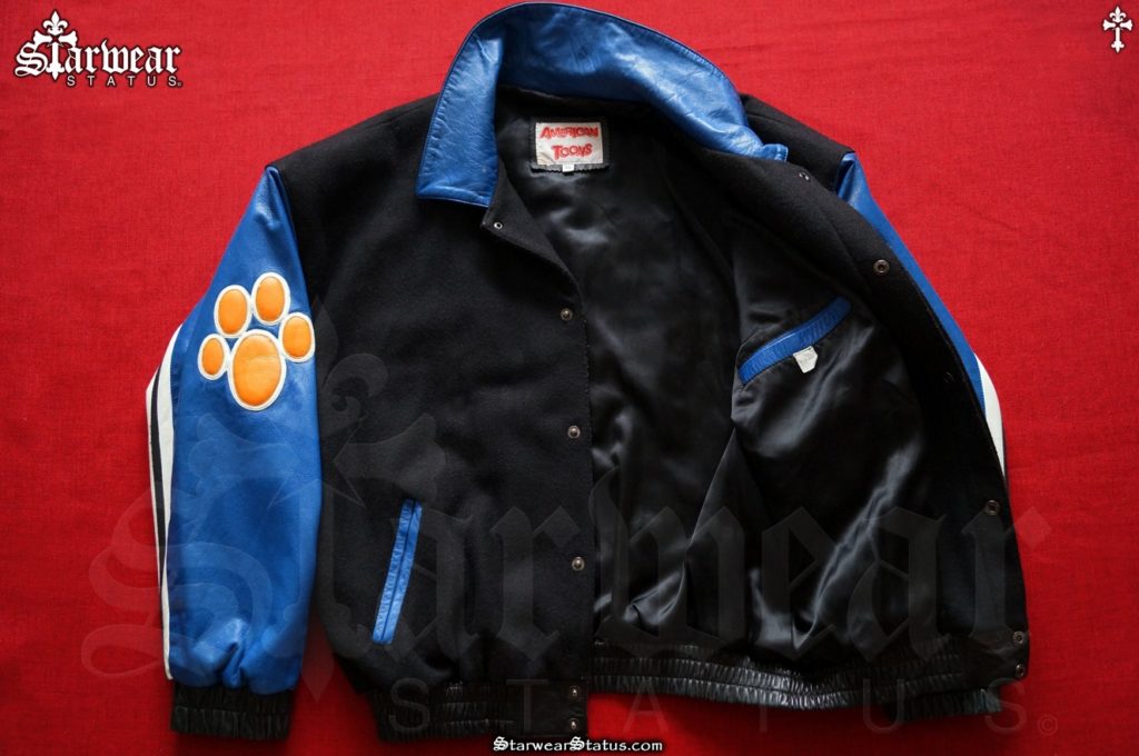 90s Vintage Garfield Classic Paws Leather Wool Varsity Bomber Jacket ...