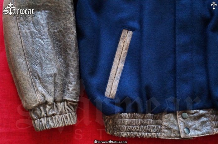 90's SNOOPY 'PEANUTS' Charlie Brown Wool and Leather Cartoon Jacket Men ...