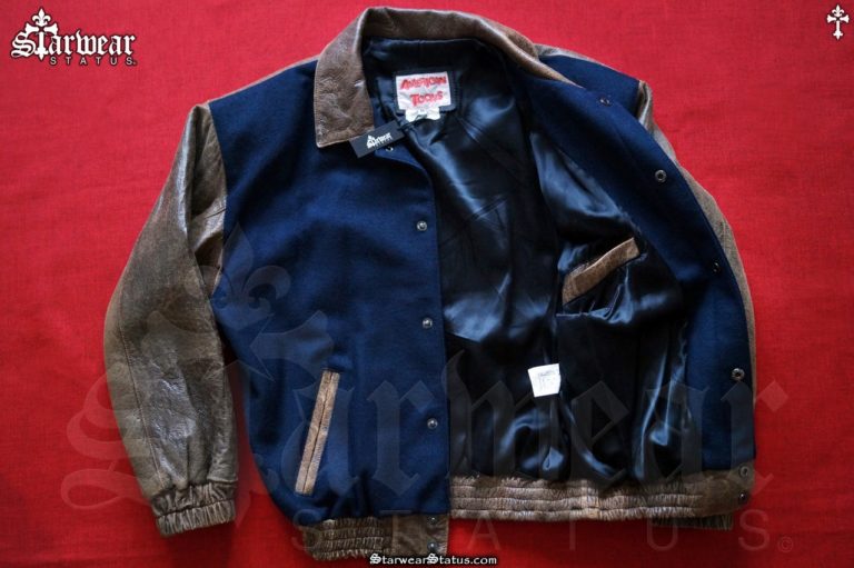 90's SNOOPY 'PEANUTS' Charlie Brown Wool and Leather Cartoon Jacket Men ...