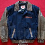 90's SNOOPY 'PEANUTS' Charlie Brown Wool and Leather Cartoon Jacket Men ...