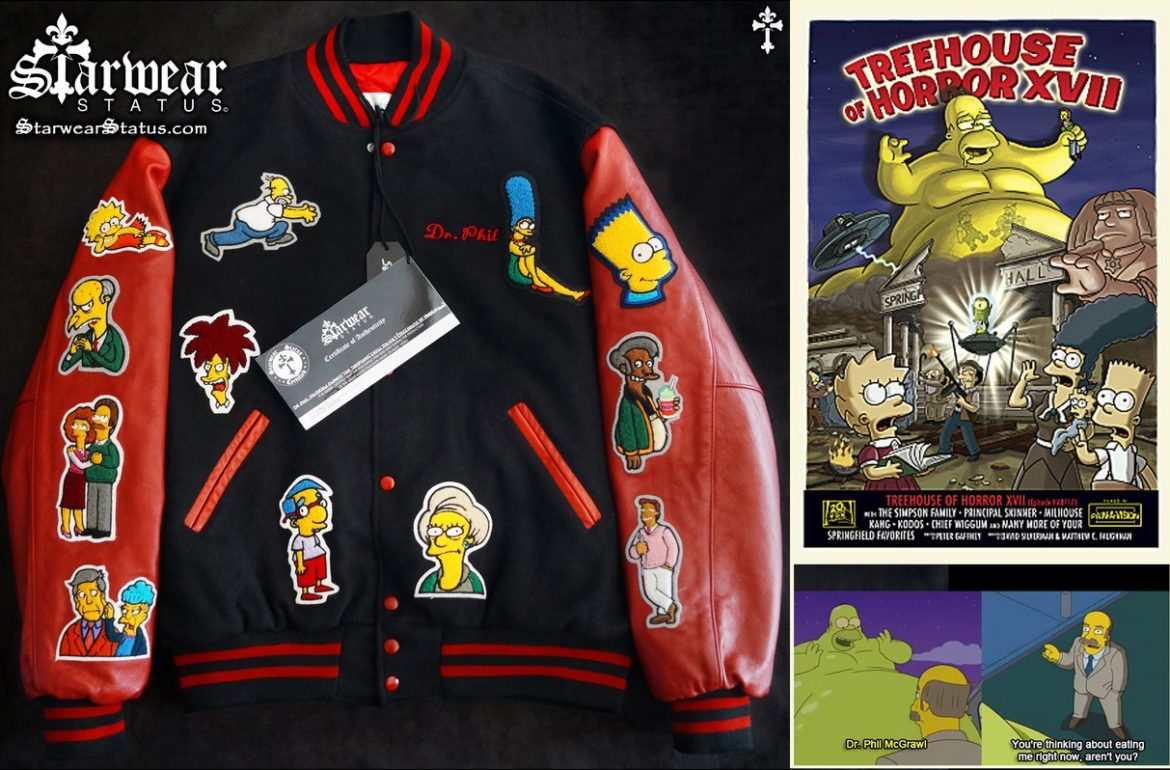 The Simpsons "Dr Phil McGraw" Personal Owned Cast Crew Varsity Wool ...