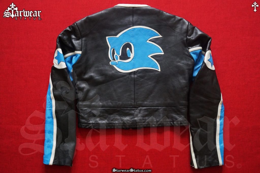 Vintage Sonic The Hedgehog SEGA Game Crew Movie Leather Biker ...