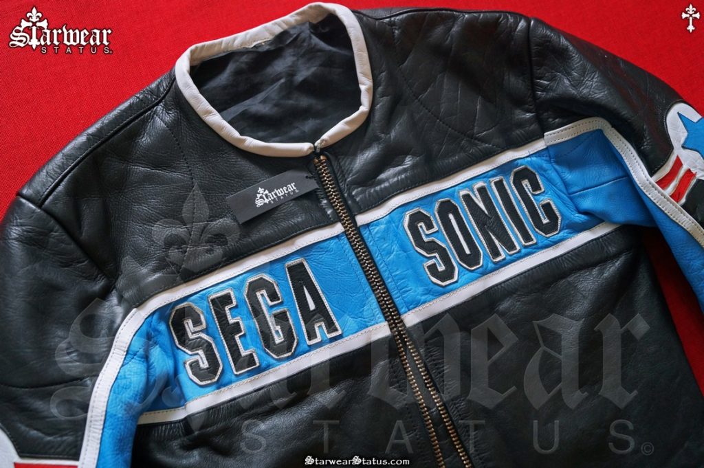 Vintage Sonic The Hedgehog SEGA Game Crew Movie Leather Biker ...