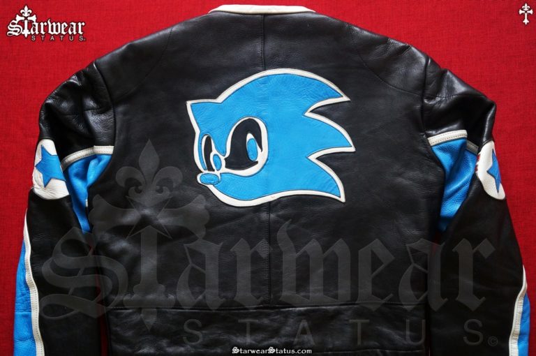 Vintage Sonic The Hedgehog SEGA Game Crew Movie Leather Biker ...