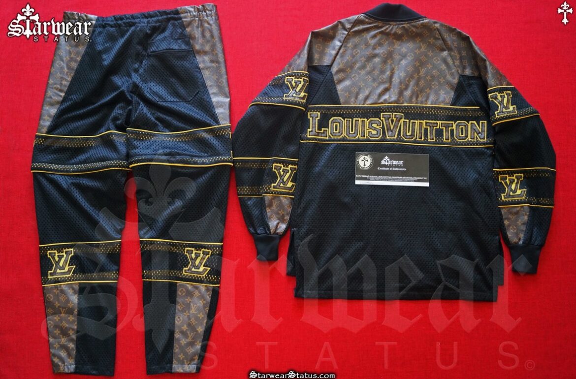 100% Authentic Louis Vuitton x Dapper Dan LV Monogram Logo Tracksuit w ...