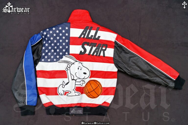 Snoopy Peanuts 90s Vintage Leather Cartoon Basketball NBA Charlie Brown ...