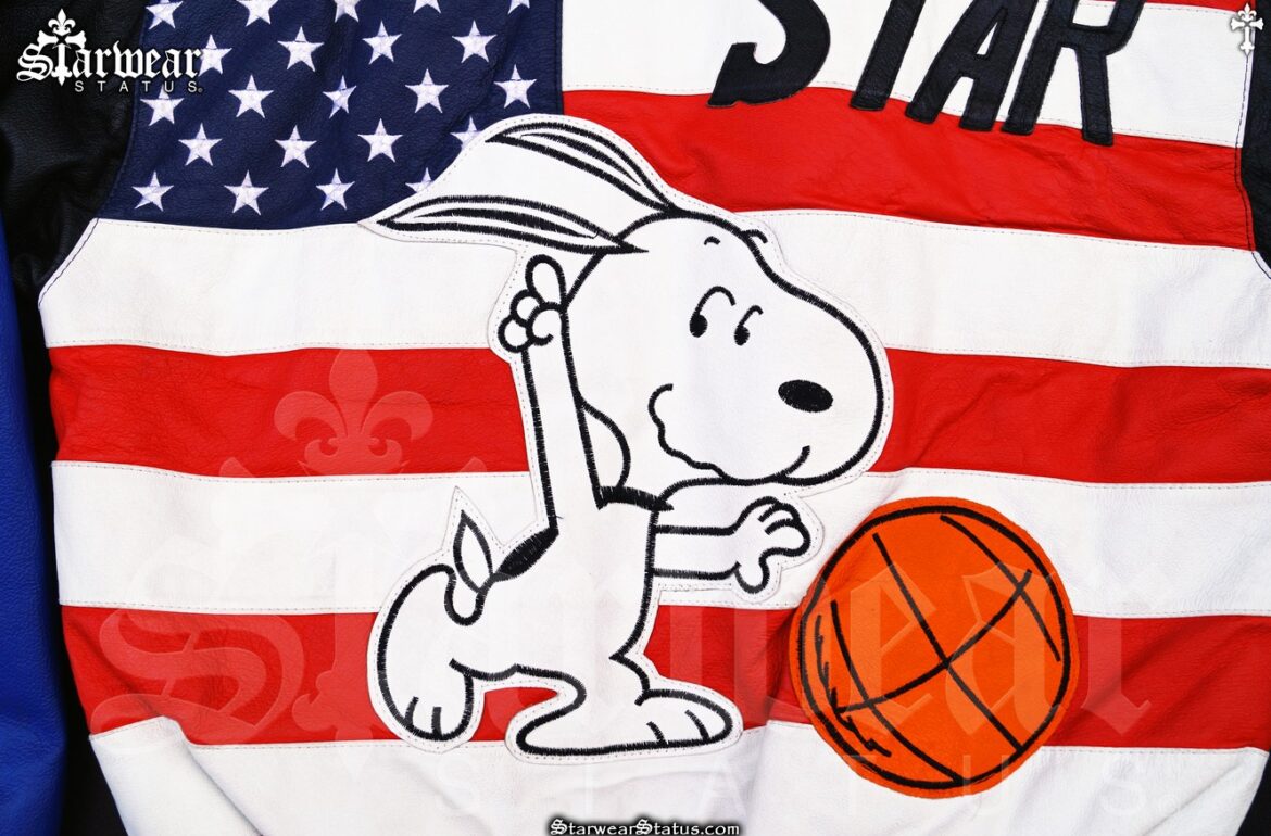 Snoopy Peanuts 90s Vintage Leather Cartoon Basketball NBA Charlie Brown ...