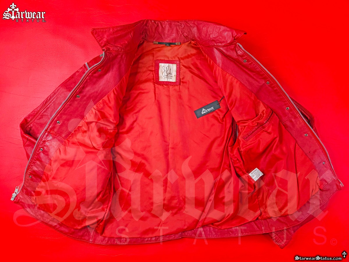 Authentic (1983) Michael Jackson J PARK Vintage 80s Red Leather BEAT IT ...