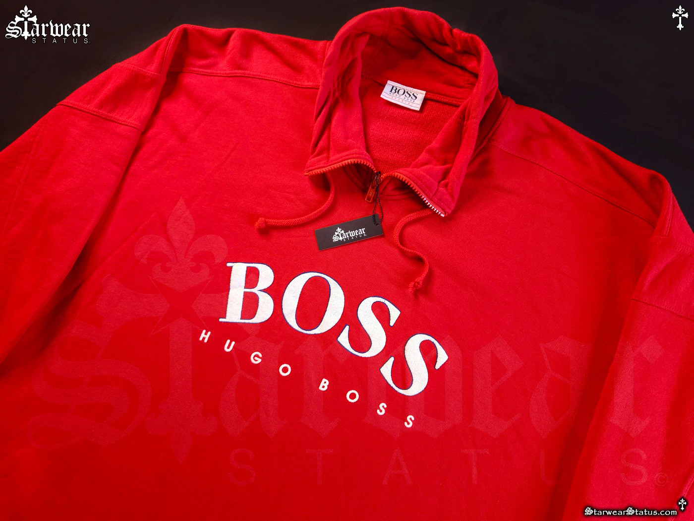 Vintage 80s Hugo Boss Rocky IV (1985) Boxing Movie Red White Sweatshirt ...