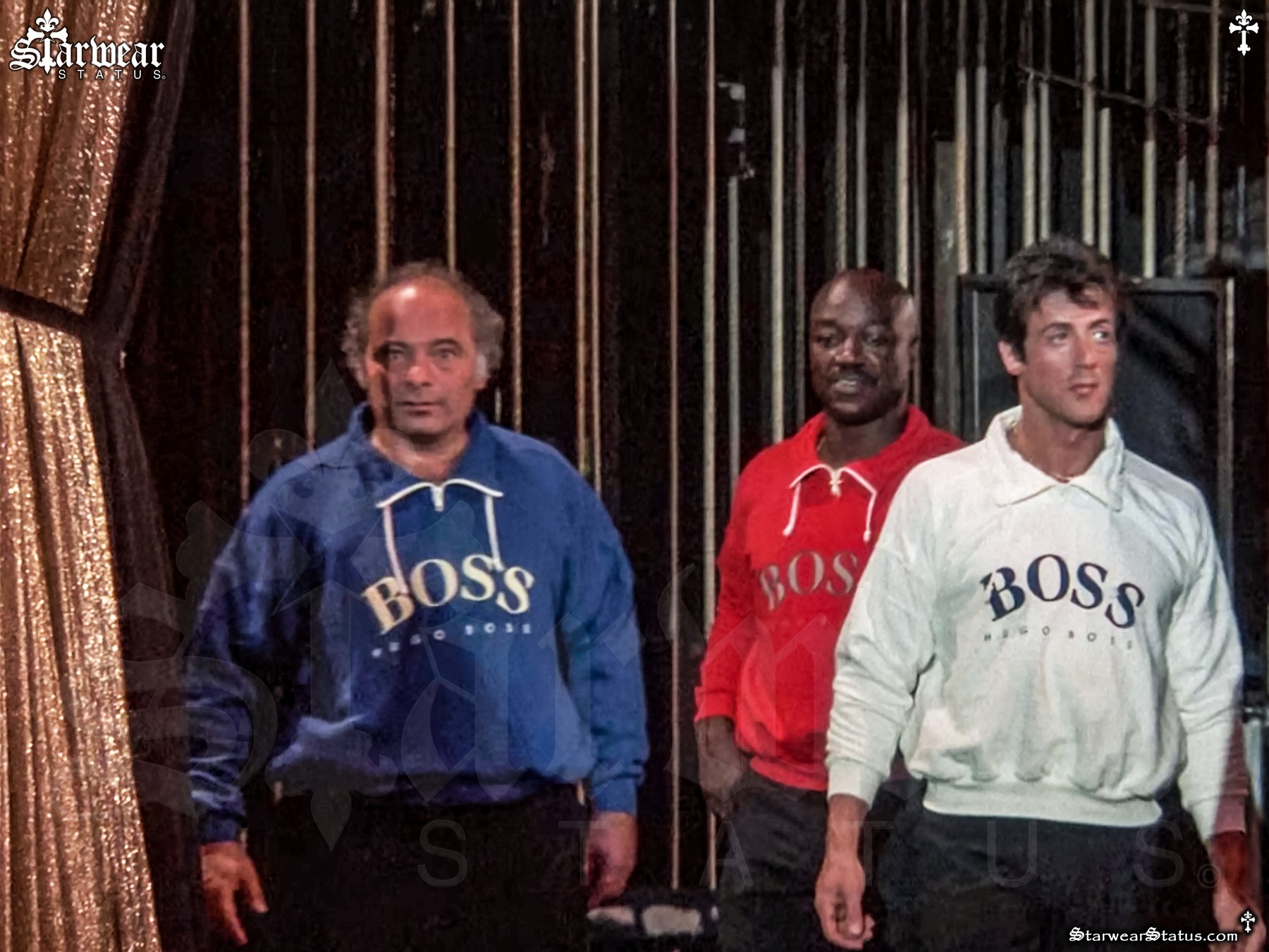 Vintage 80s Hugo Boss Rocky IV (1985) Boxing Movie Red White Sweatshirt ...